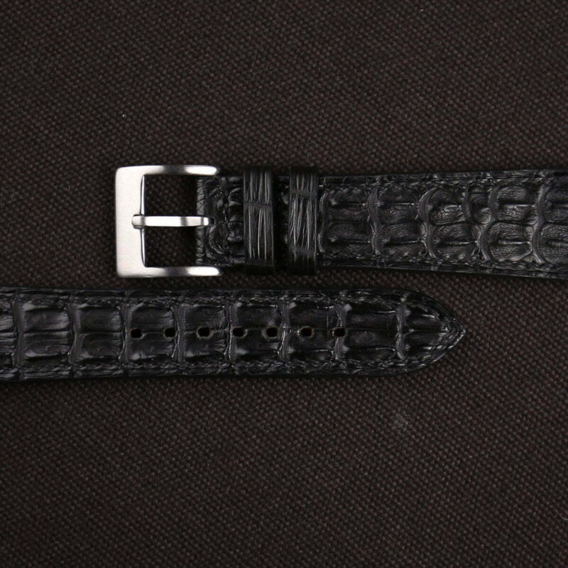 Black Double Hornback Alligator Watch Strap | Handdn - Bespoke Watchstraps