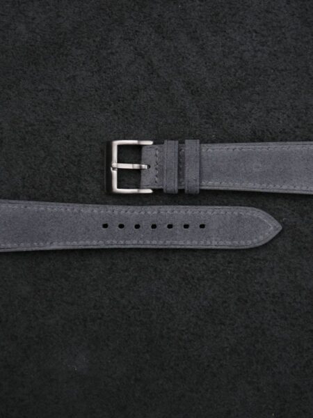 Stone Grey Suede Leather Apple Watch Band | Handdn - Bespoke Watchstraps